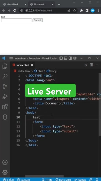 How to Set Up Live Server and Browser Auto Refresh In Visual Studio Code #shorts #shortsfeed ...