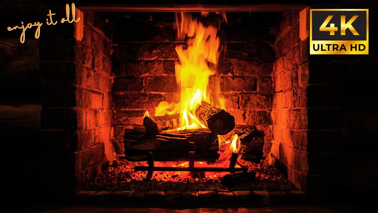 🔥 Cozy Fireplace 4K Ambience | Crackling Fire Sounds for Deep ...