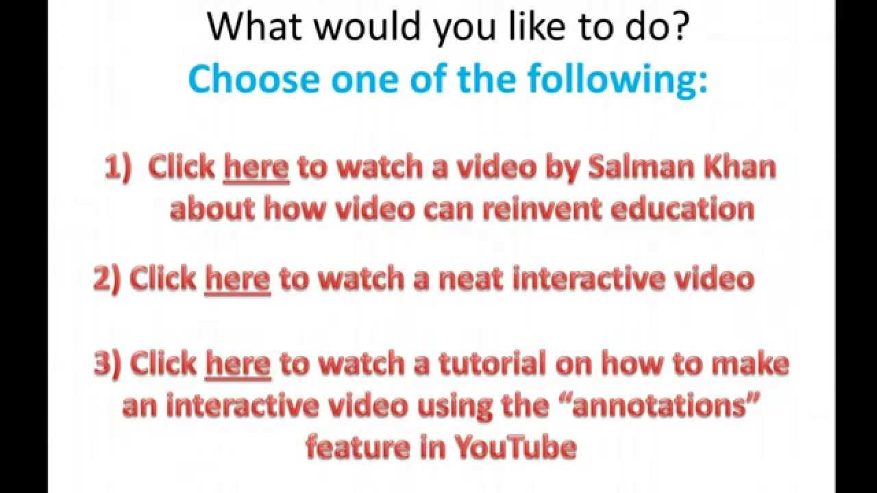 Tutorial on making an interactive video in YouTube - YouTube