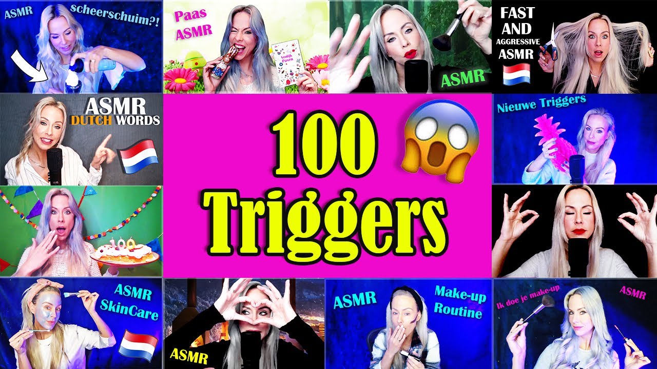 ⋆☆ 100 ASMR Triggers in 8 minutes ☆⋆ - YouTube