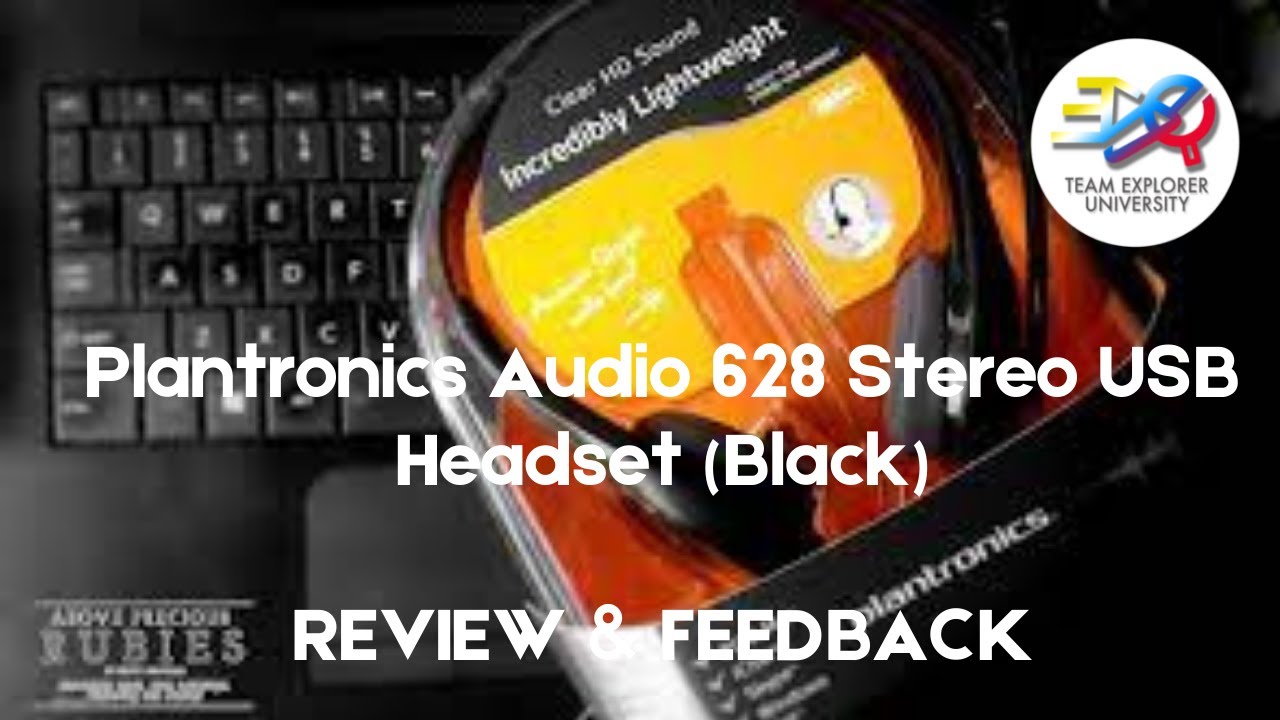 Plantronics Audio 628 Stereo USB Headset (Black) - YouTube