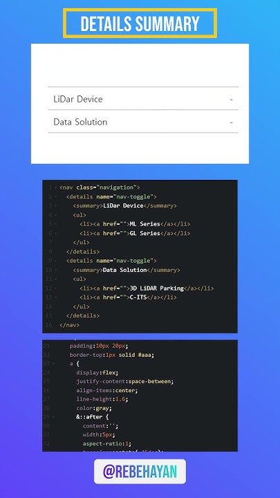 Accordion UI - details, summary - ep1 - YouTube