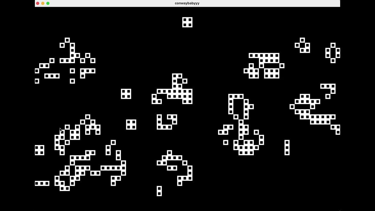 Simple Conway's Game of Life with Python 2D arrays (code in desc.) - YouTube