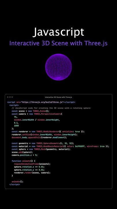Interactive 3D Scene with Three.js (JavaScript) - YouTube