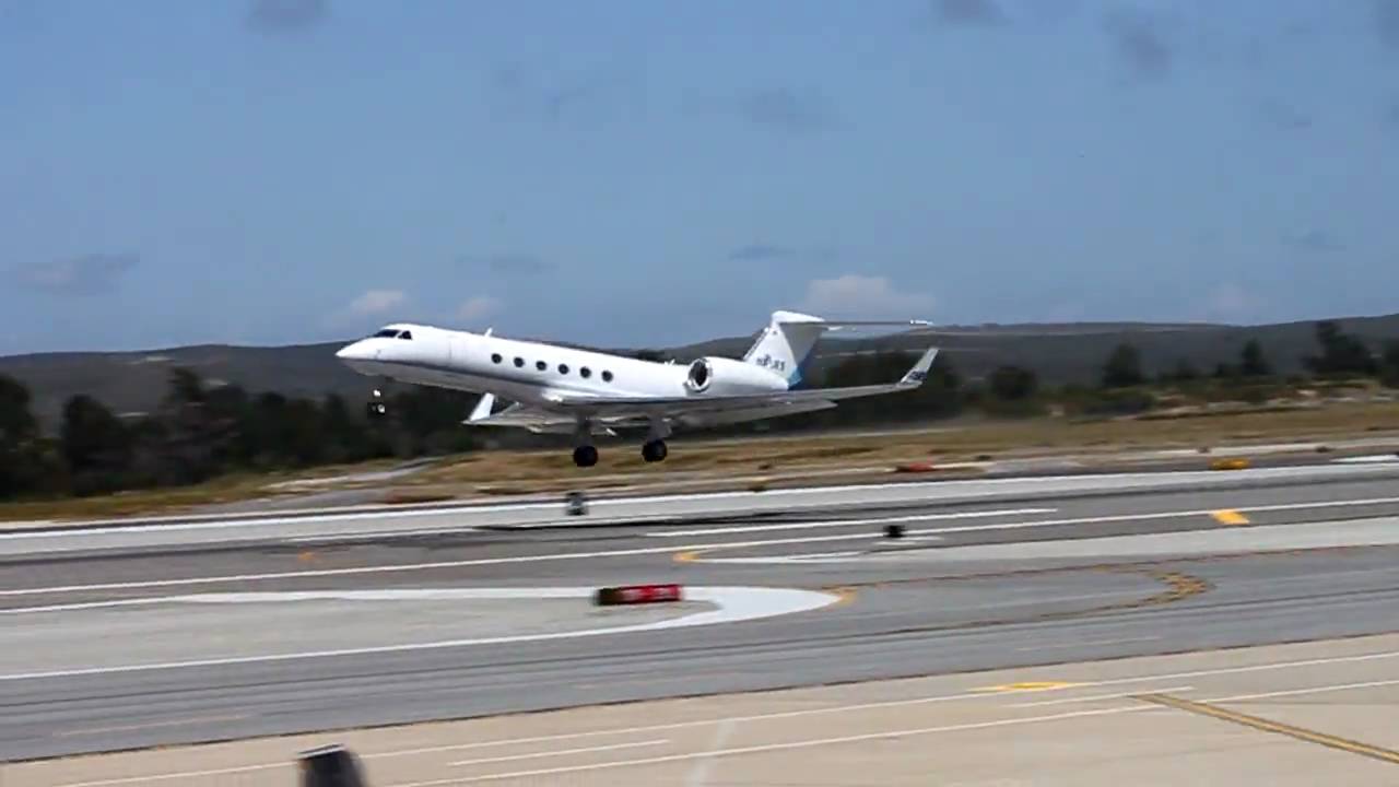 Gulfstream G5 Take Off KMRY - YouTube