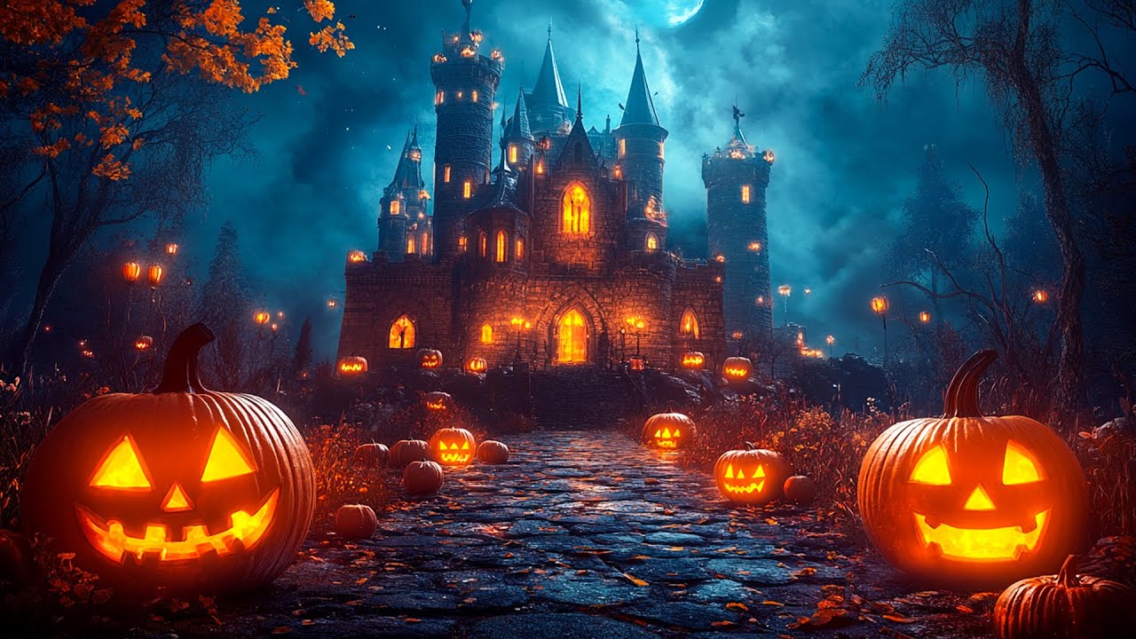 Spooky Autumn Castle Halloween Night 🎃 Best Halloween Music 2024 🧛 ...