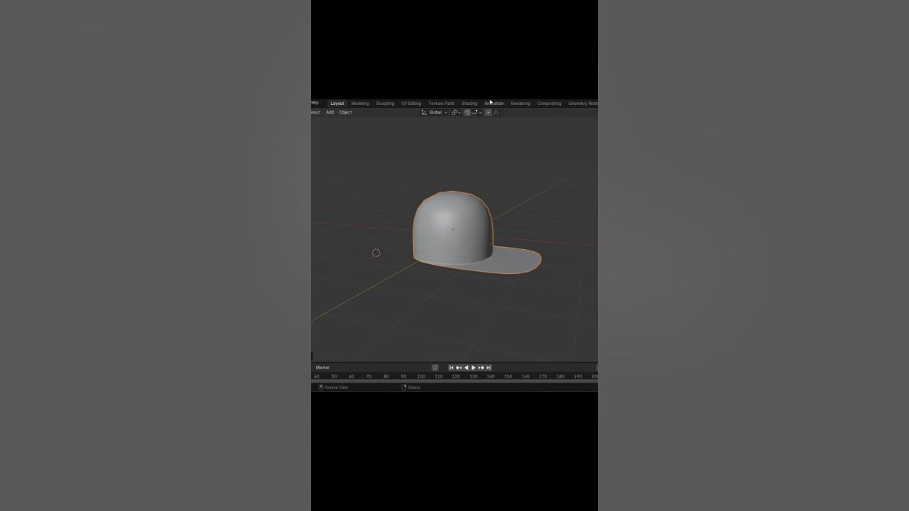 Make a HAT in 15 seconds blender tutorial #blender #3d #3dmodeling - YouTube