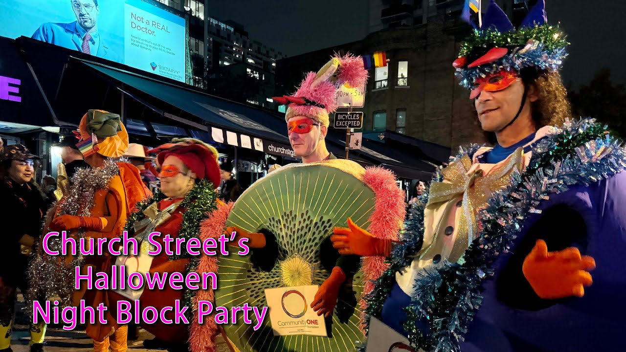 Halloween Night Block Party on Church Street in Toronto 2024 - YouTube