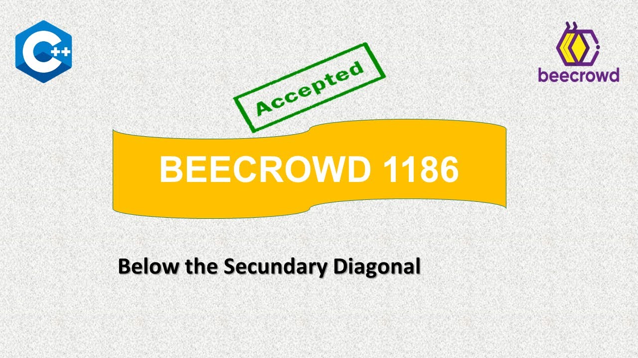 Beecrowd Uri 1186 Below The Secondary Diagonal Solution With C Uri Problem Youtube