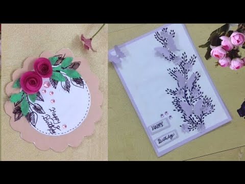 2 Beautiful Birthday Card ideas | Handmade Greeting Cards | Birthday ...
