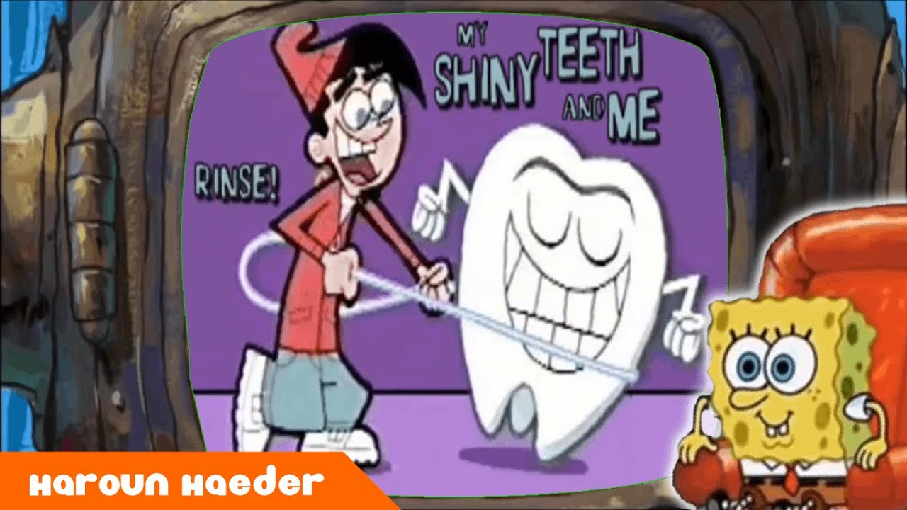 SpongeBob Watches Chip Skylark My Shiny Teeth and Me on TV - YouTube