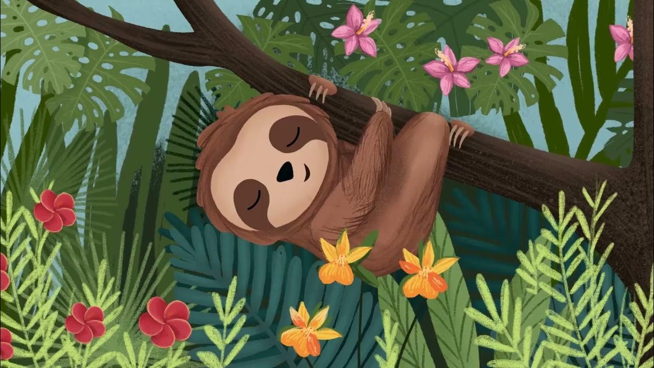 Mindful Breathing Meditation for Kids | Sloth Cartoon Video (Relaxation ...