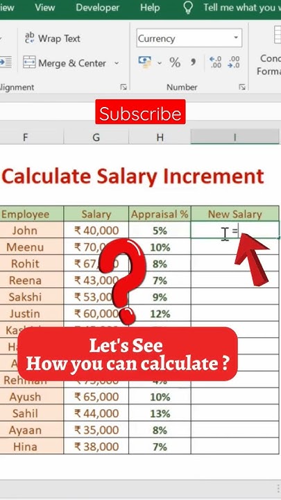 How to Calculate salary Increment in 5 seconds 😎 Excel short tricks #shorts #excel #exceltips ...