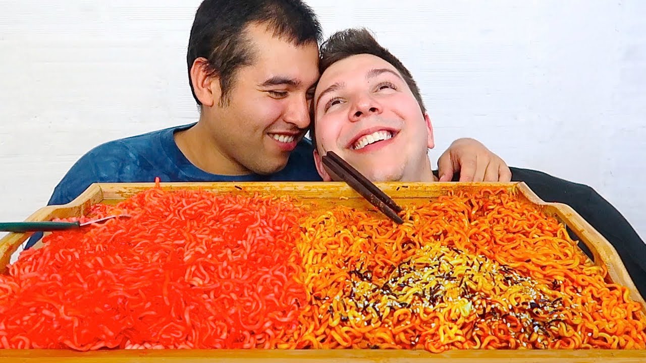 TAKIS NOODLES VS. NUCLEAR NOODLES • Mukbang & Recipe - YouTube