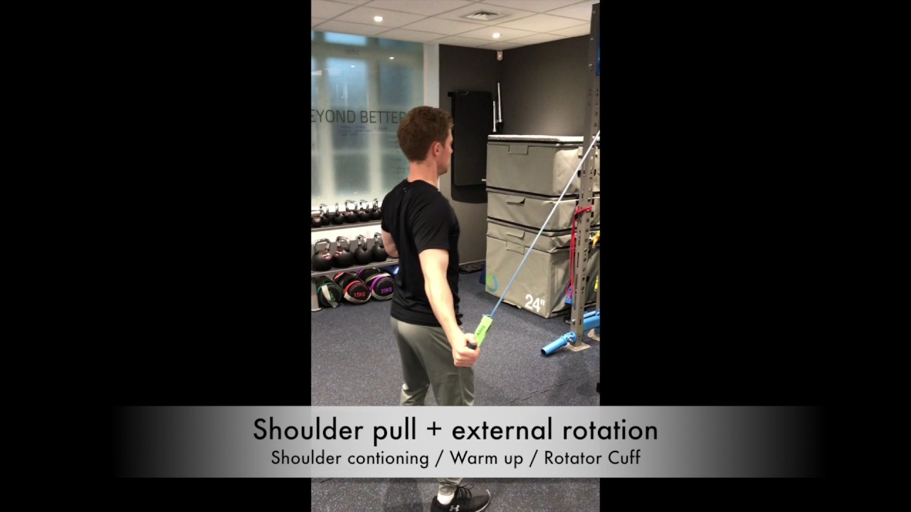 Shoulder pull down + external rotation - YouTube