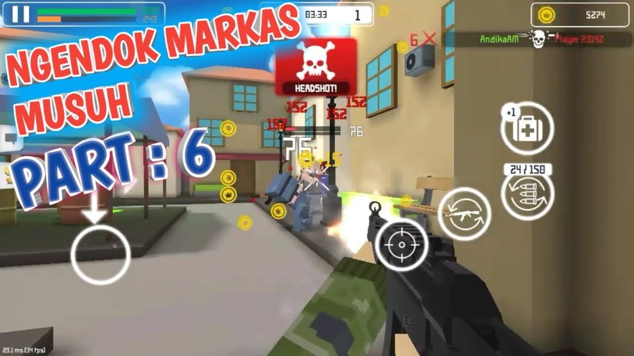 NGENDOK MARKAS MUSUH || BLOCK GUN GAMEPLAY ONLINE - PART 6 - YouTube