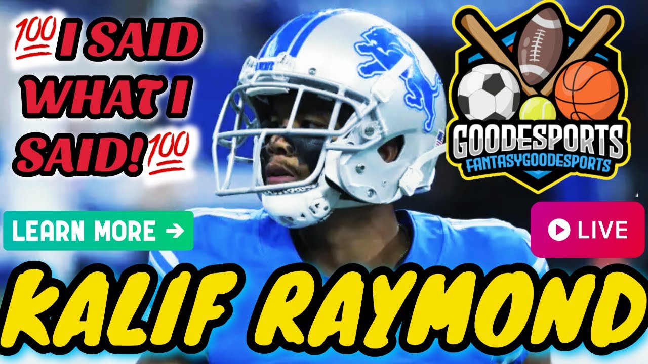 Kalif Raymond Is A DEEP SLEEPER For Week #5 | 2023 Fantasy Football ...