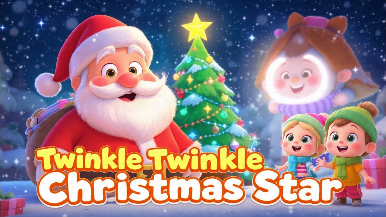 Twinkle Twinkle Christmas Star 🎄 | Magical Christmas Kids Rhyme | Fun ...