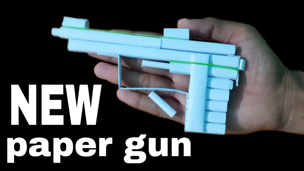 How to make paper gun || make paper gun easy that shoots paper bullet ...