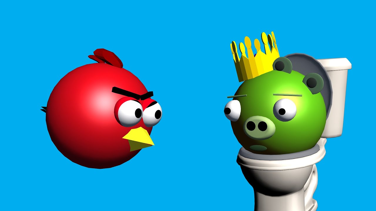 ANGRY BIRDS vs. SKIBIDI TOILET - ♫ 3D animated game mashup ☺ FunVideoTV ...
