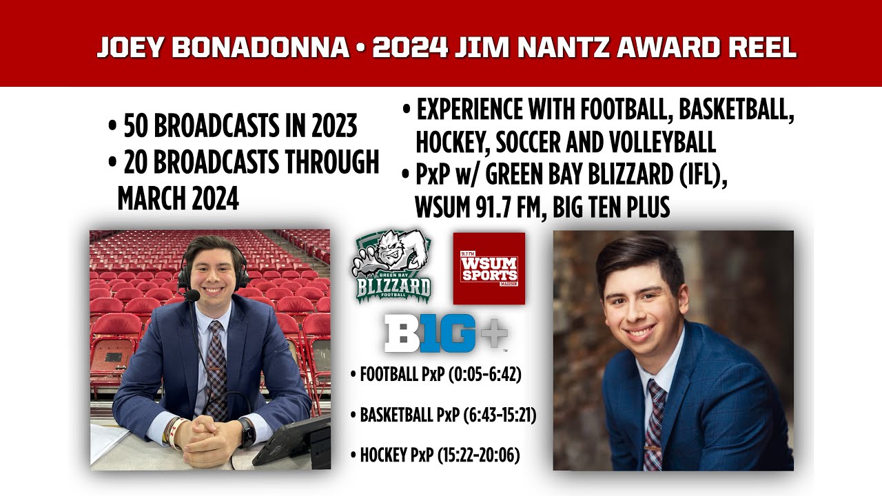 2024 Jim Nantz Award Reel - Joey Bonadonna - YouTube