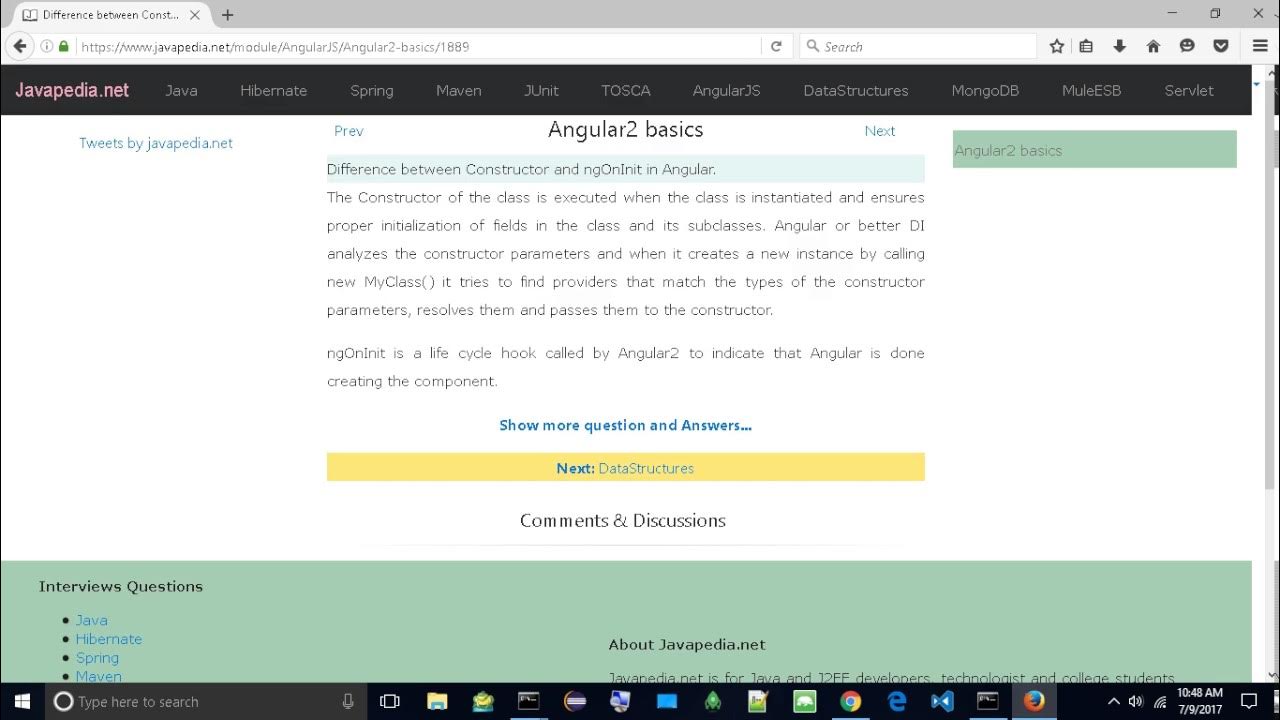 Difference between Constructor and ngOnInit in Angular. | javapedia.net - YouTube