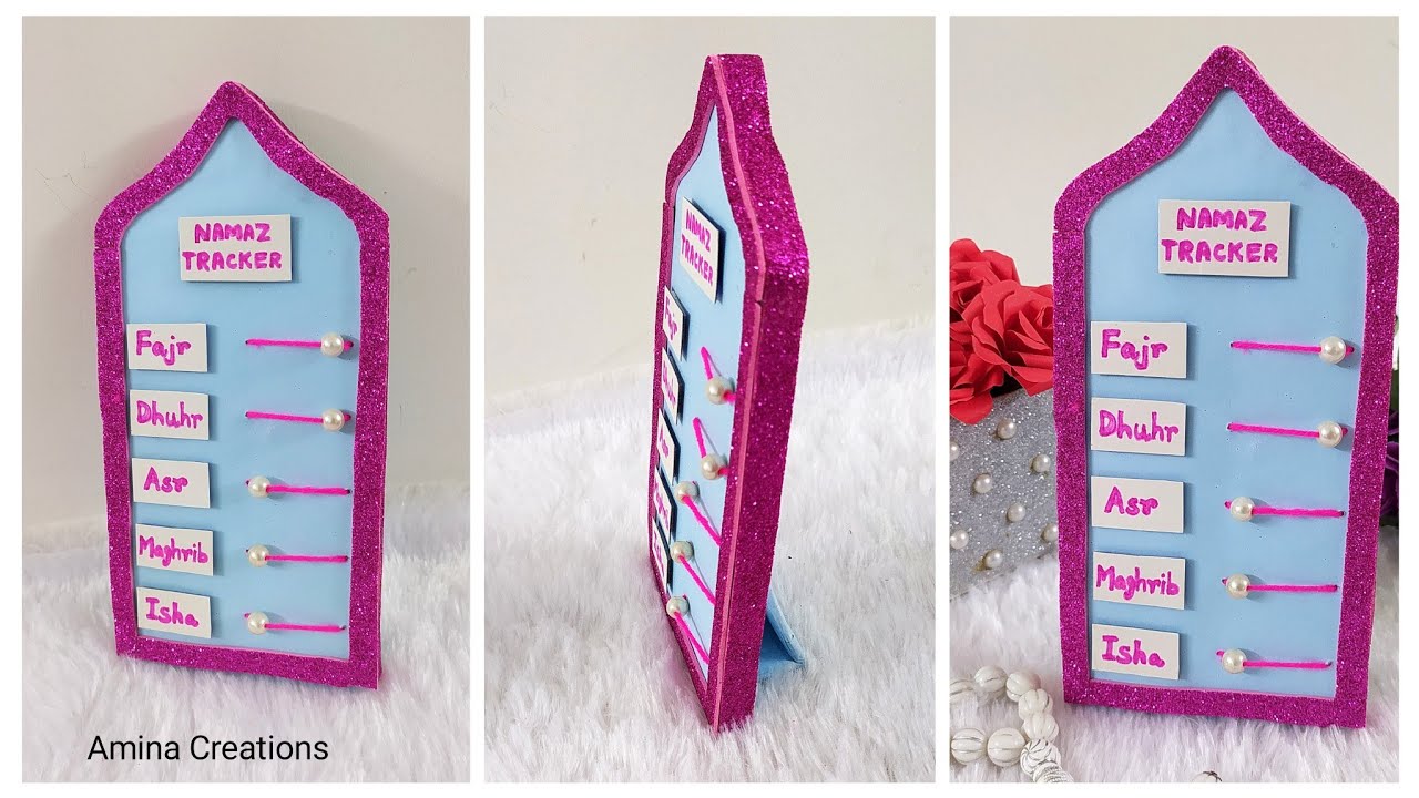 Ramadan craft idea/Ramadan decoration ideas/How to make a Namaz Tracker ...