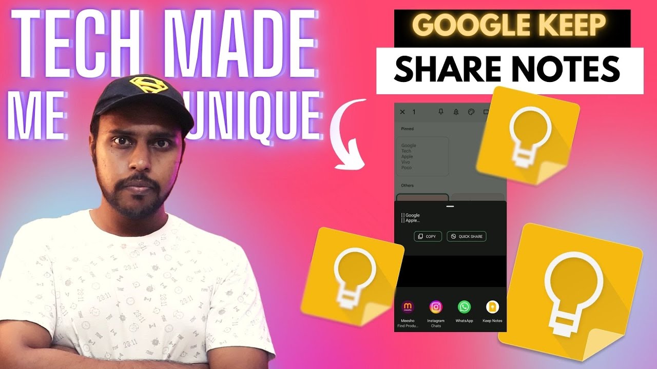 How to share notes in google keep | how to share google keep notes with ...