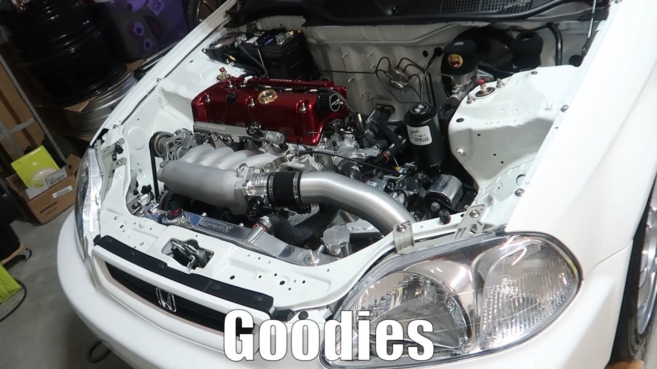 K20 Swapped EK Sedan gets new goodies! - YouTube
