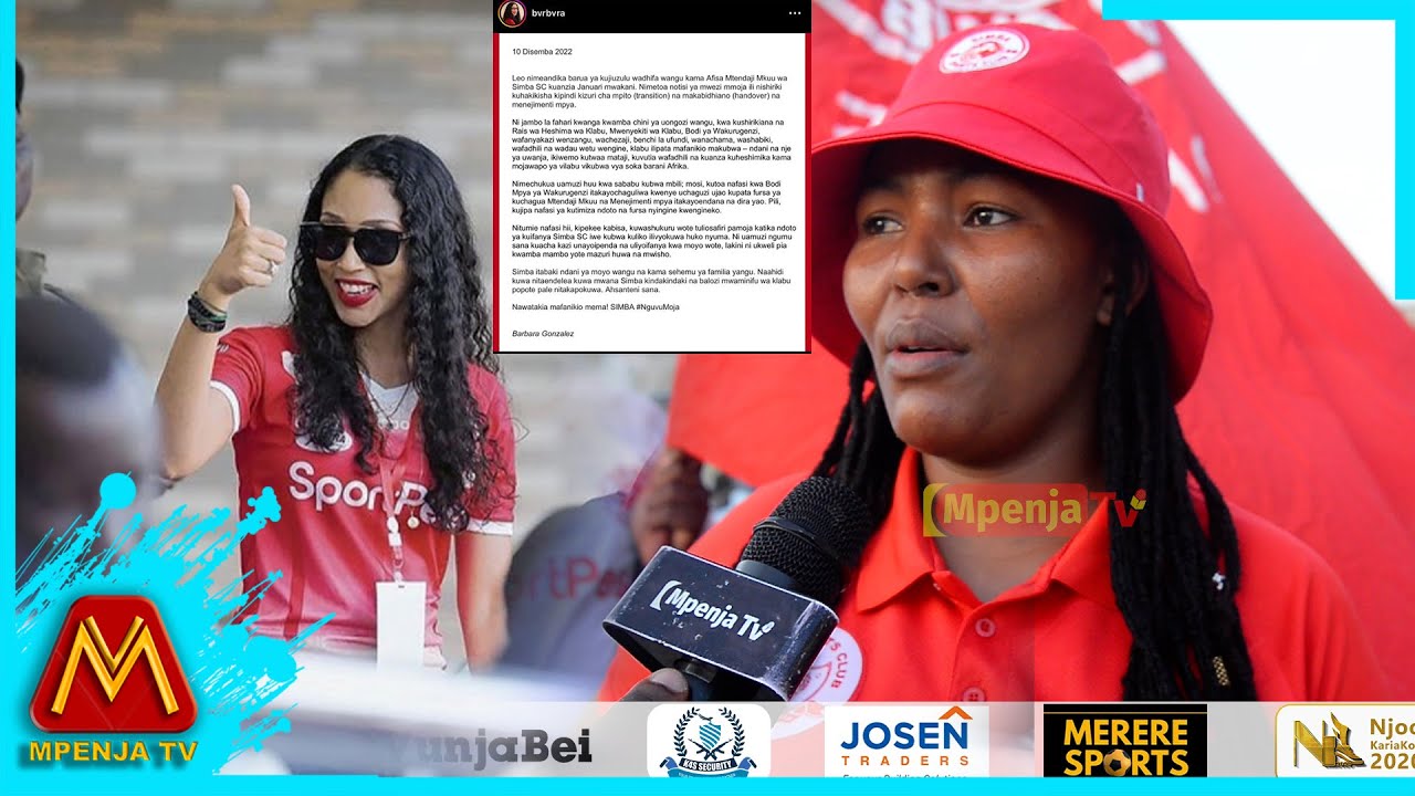 #BREAKING: CEO SIMBA SC BARBARA GONZALEZ AJIUZULU SIMBA/MASHABIKI ...