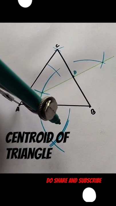 how to construct centroid of the triangle|| find the centroid of the ...