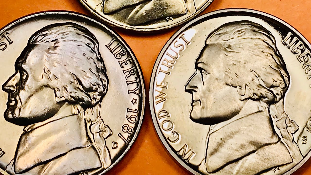 US 1987 Jefferson Nickel Coin - Find the Full Steps $2400 Denver ...