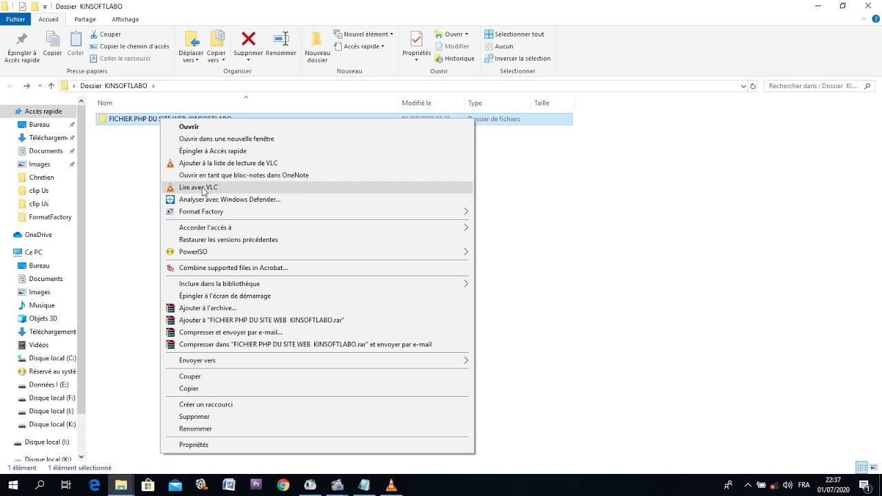 Compresser un dossier ou un fichier sur Windows - YouTube