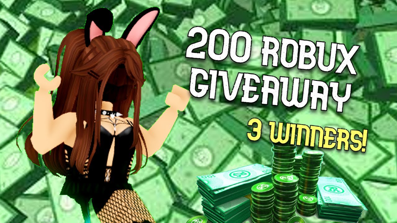 200 Robux GIVEAWAY [3 WINNERS!] - YouTube