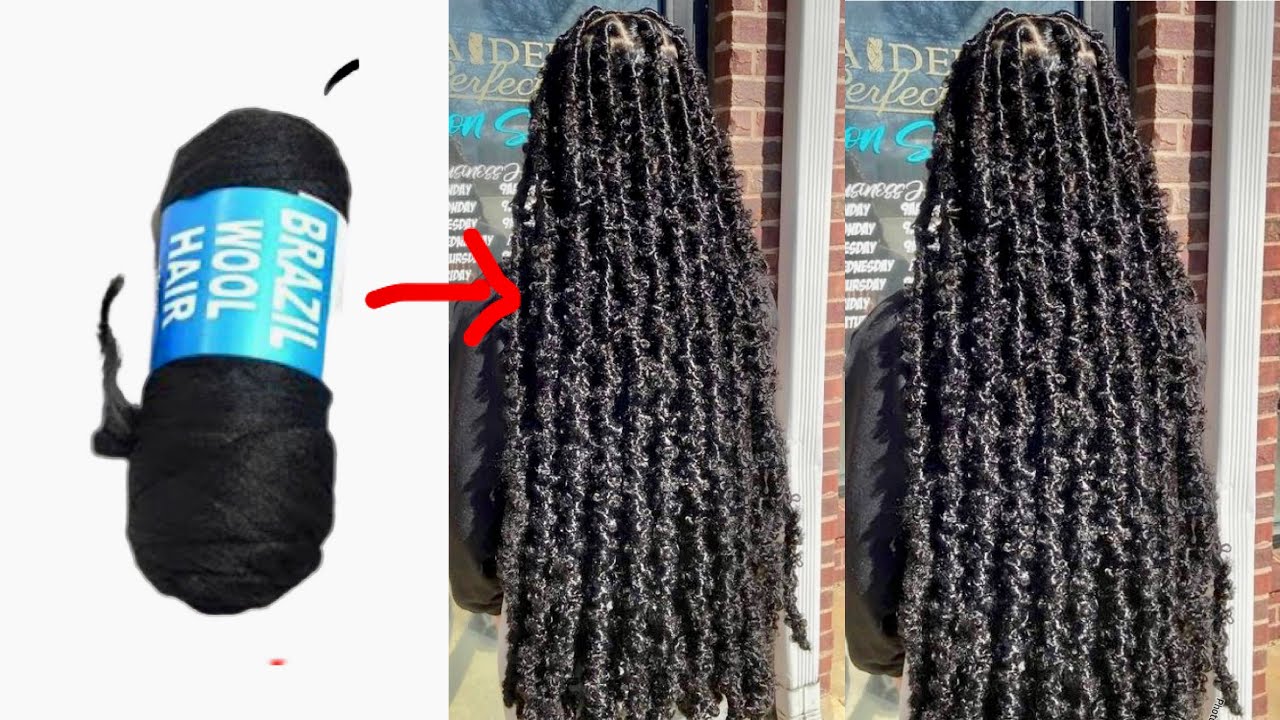 SAVE YOUR MONEY 😱 I made butterfly loc with Brazilian wool | Brazilian ...