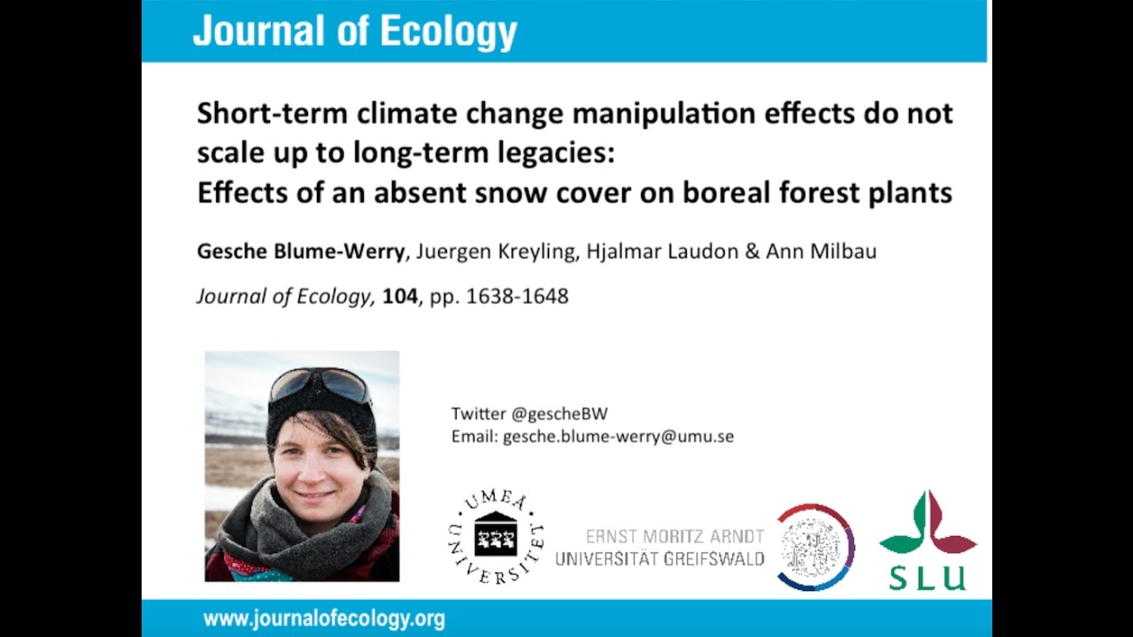 Gesche Blume-Werry - Short-term snow cover reduction effects do not ...