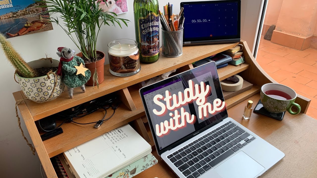 3 HOURS STUDY WITH ME at home| with MUSIC, boost your PRODUCTIVITY, pomodoro 50-10 - YouTube