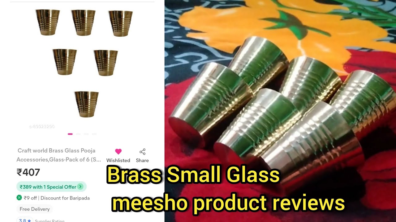 meesho product reviews | meesho Brass glass review - YouTube