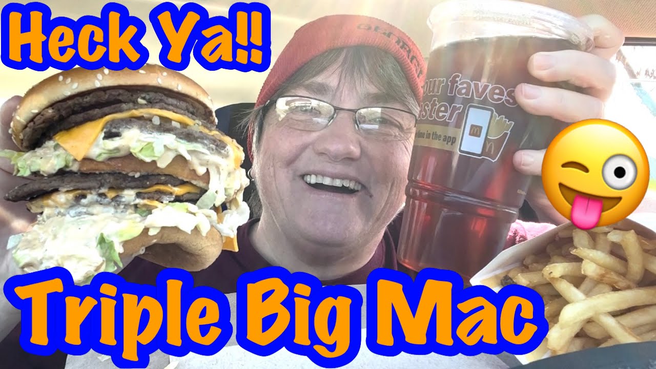 McDonalds Triple Big Mac Burger Mukbang Let’s EAT! #foodie #eating #fun ...