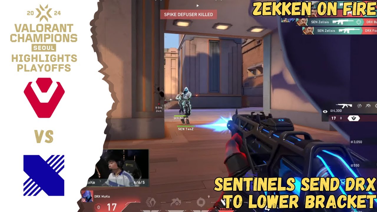 SEN vs DRX Highlights Playoffs VALORANT Champions Seoull 2024 - YouTube