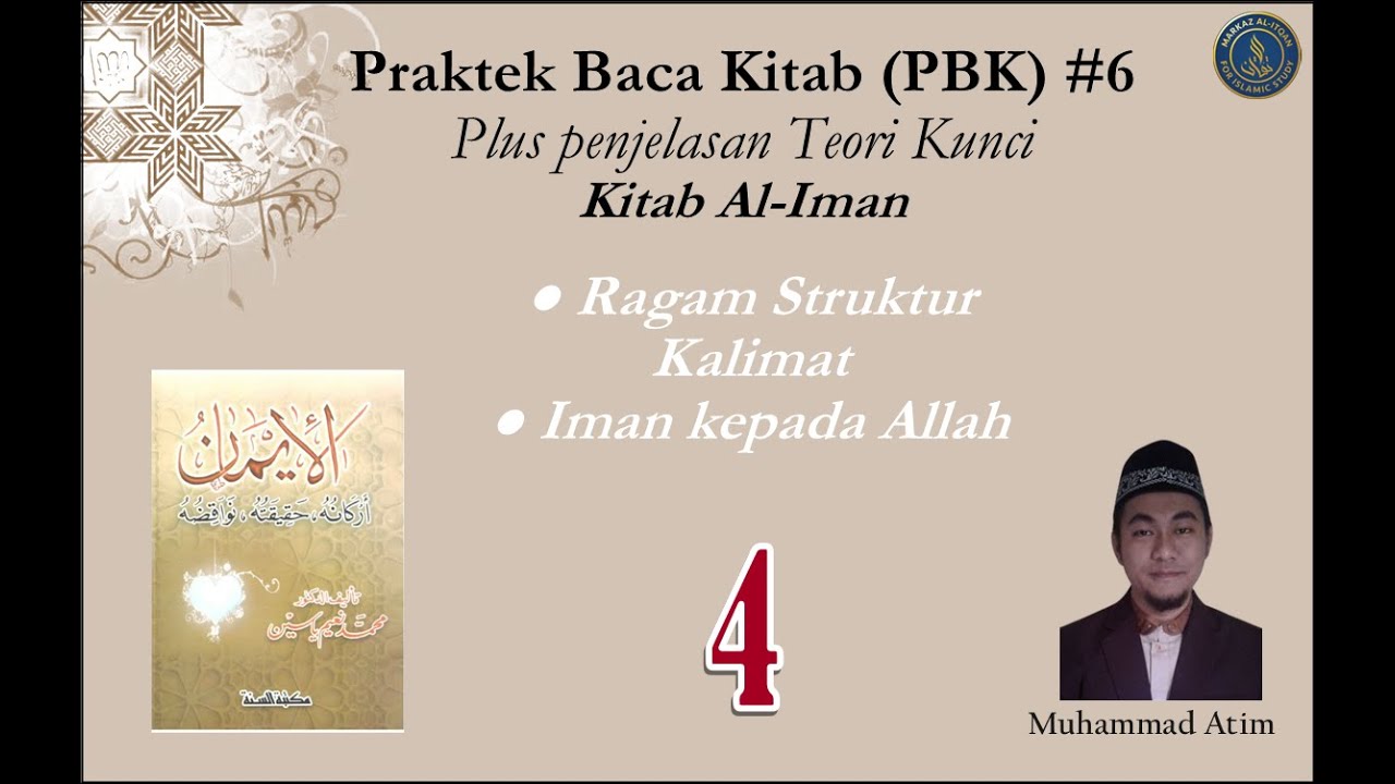 Praktek Baca Kitab (PBK) #4 - Ragam Struktur Kalimat - Iman Kepada ...