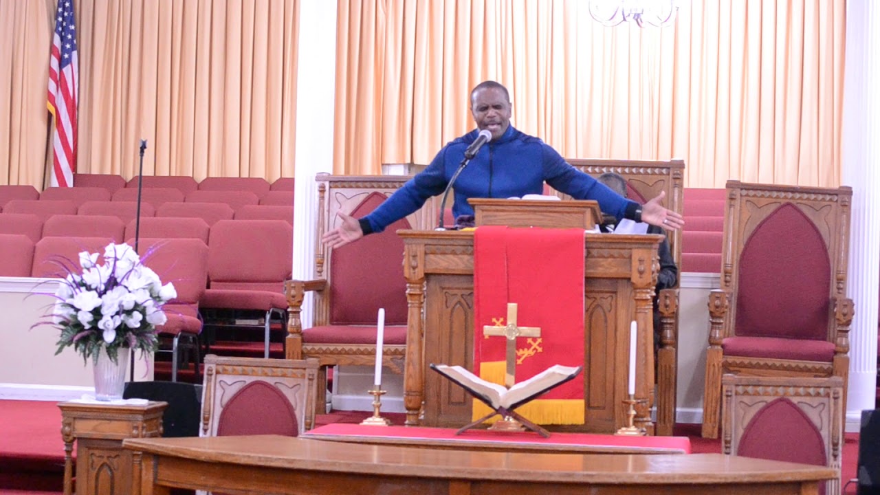 Singing - Apr 19 - Minister Eugene Burden singing, "I Won't Complain ...