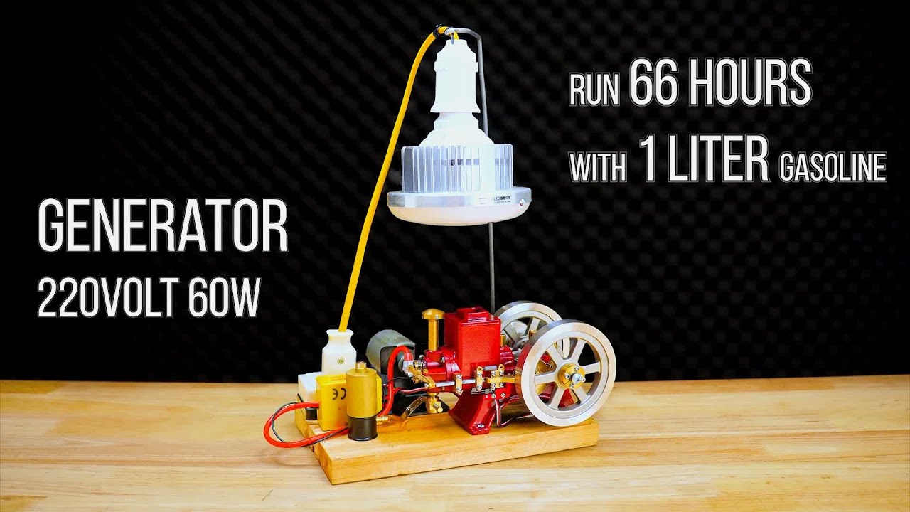 DIY 220V Generator Dynamo with Gasoline Engine - Super Save - YouTube