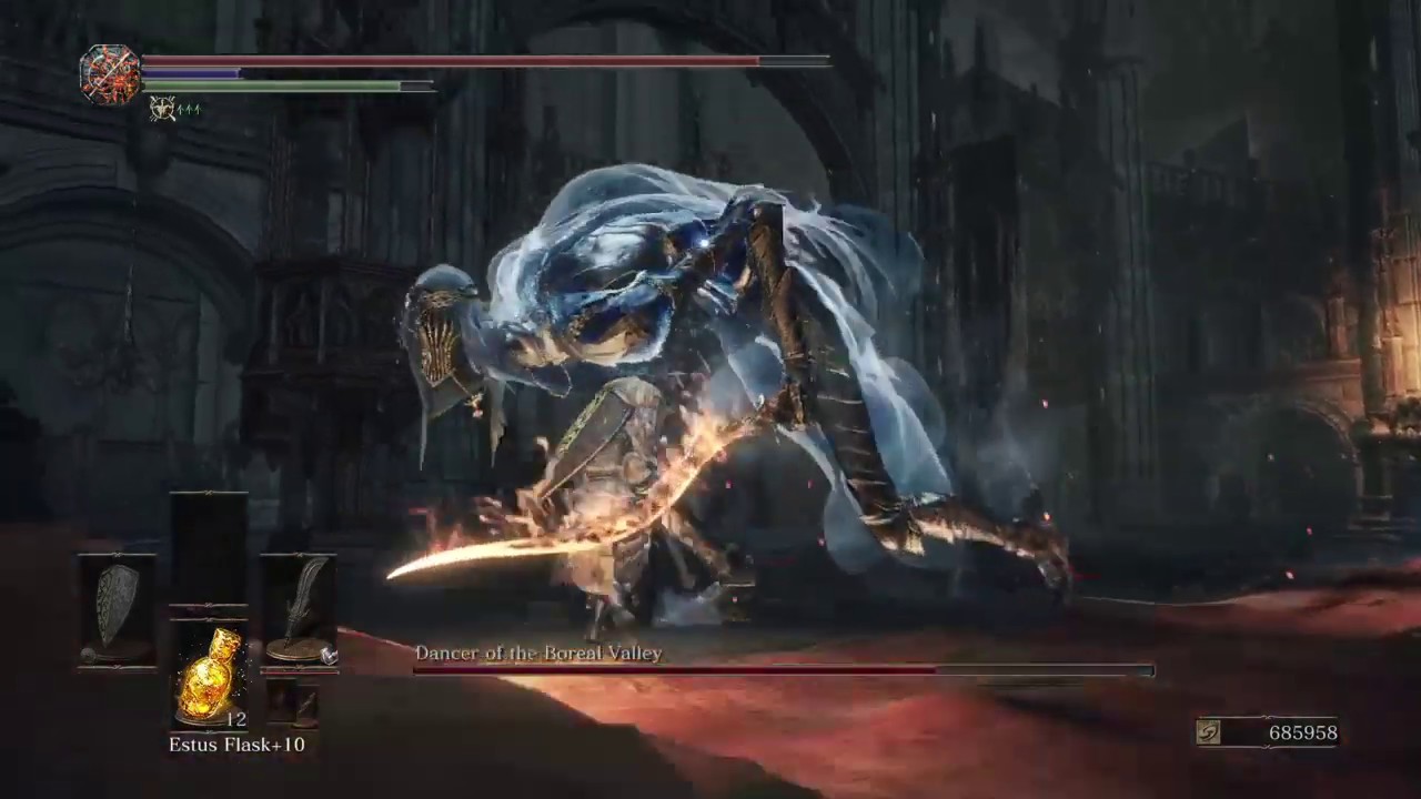 Dark Souls III: Dancer of the Boreal Valley Boss Fight - YouTube