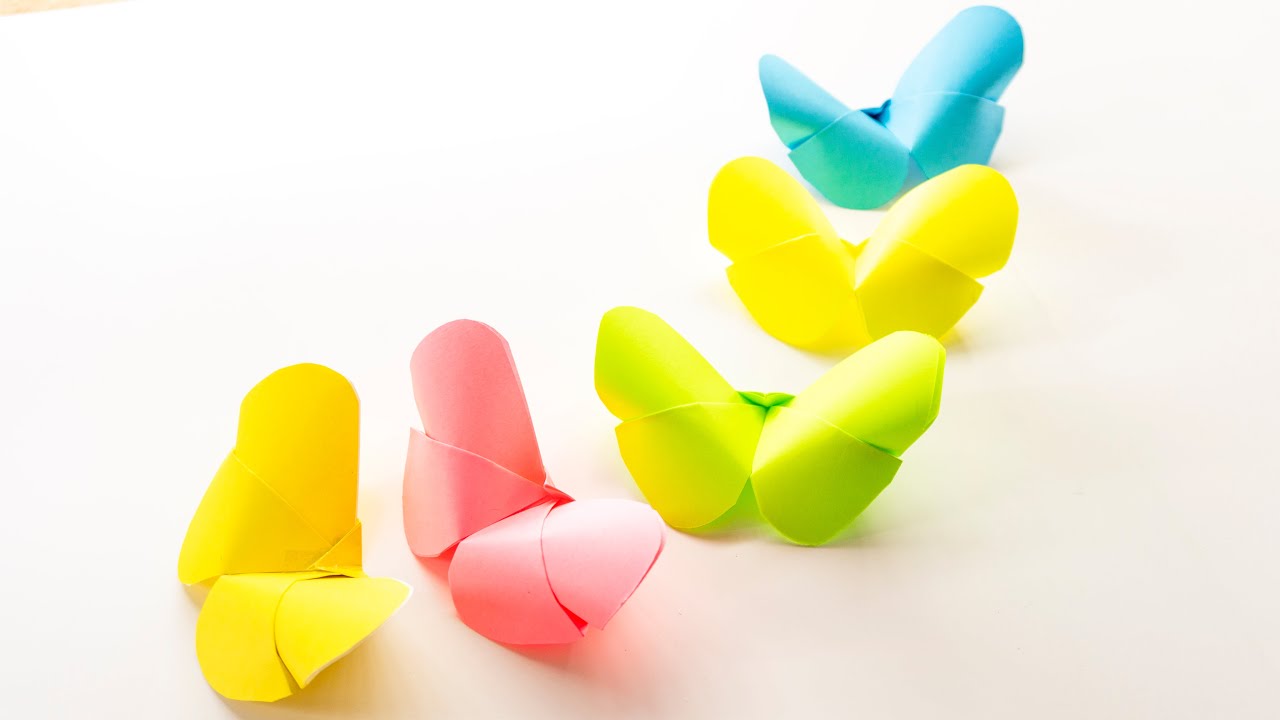 Cómo hacer una mariposa de origami fácil - YouTube