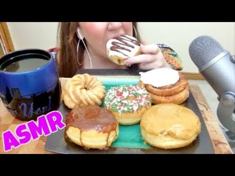 ASMR | WORLDS BEST ASSORTED DONUTS *EXTREME CHEWING SOUNDS* - YouTube