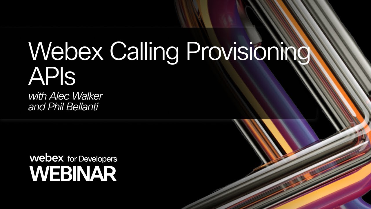 Webex Calling Provisioning APIs - YouTube