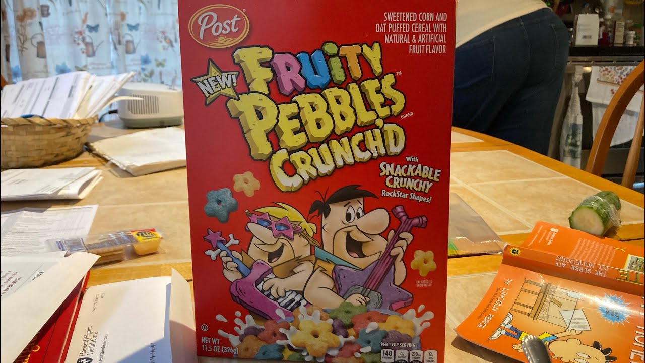 NEW FRUITY PEBBLES CRUNCH’D CEREAL CRUNCH TEST! - YouTube