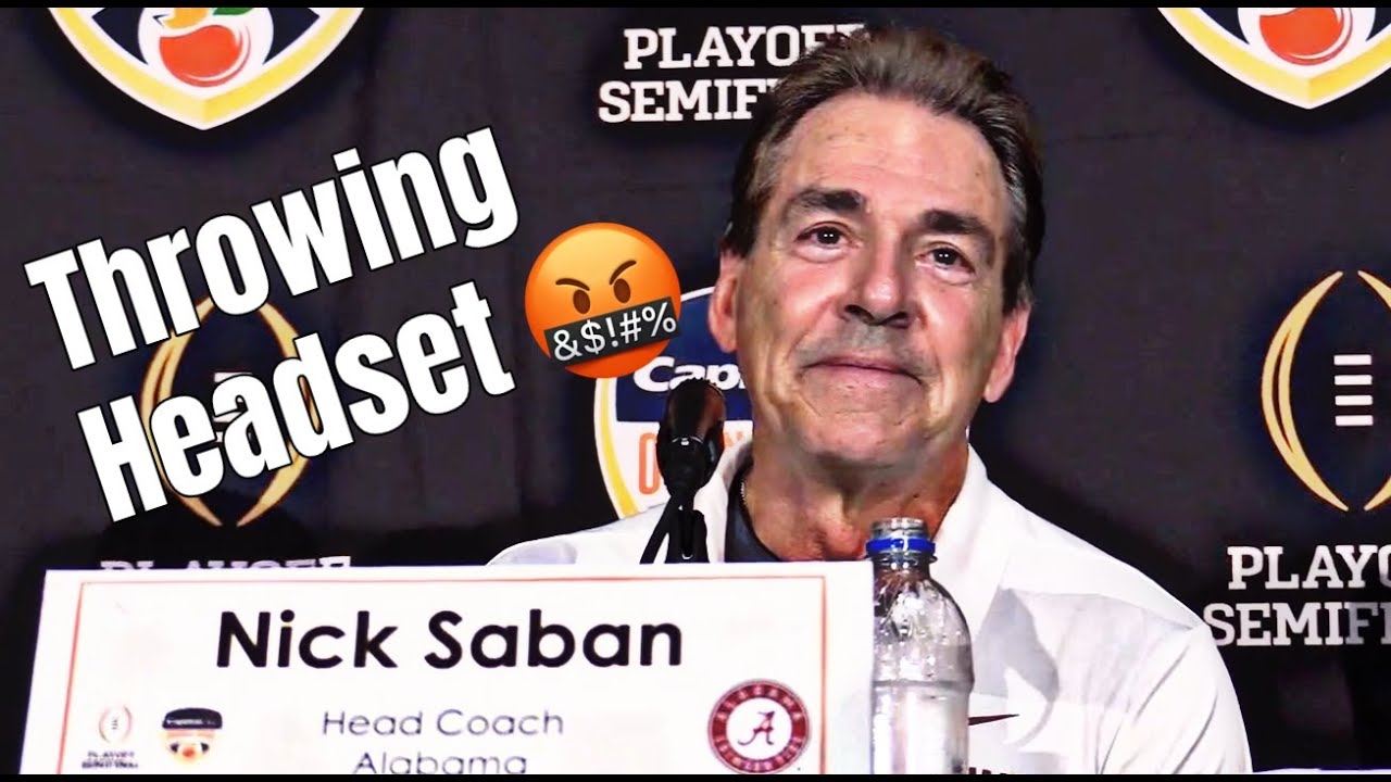 Nick Saban comments on throwing headset during Orange Bowl - YouTube