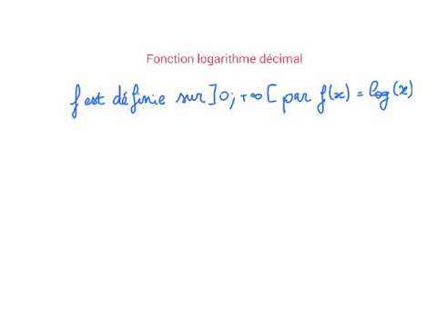 Fonction logarithme décimal (résumé) - YouTube